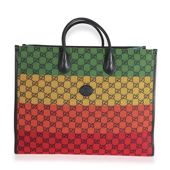Gucci | Bags | Gucci Rainbow Gg Canvas Large Tote | Poshmark